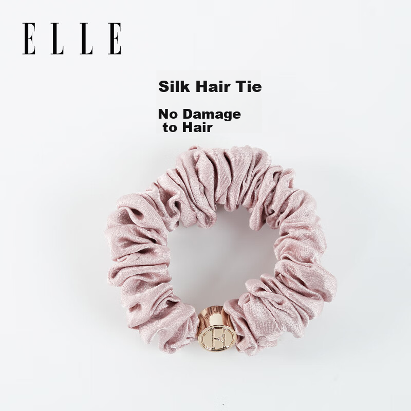 ELLE 100% Mulberry Silk Hair Scrunchies for Women, Premium Silk Hair Tie Ponytail Holder, Luxury Silk Gift for Girlfriend