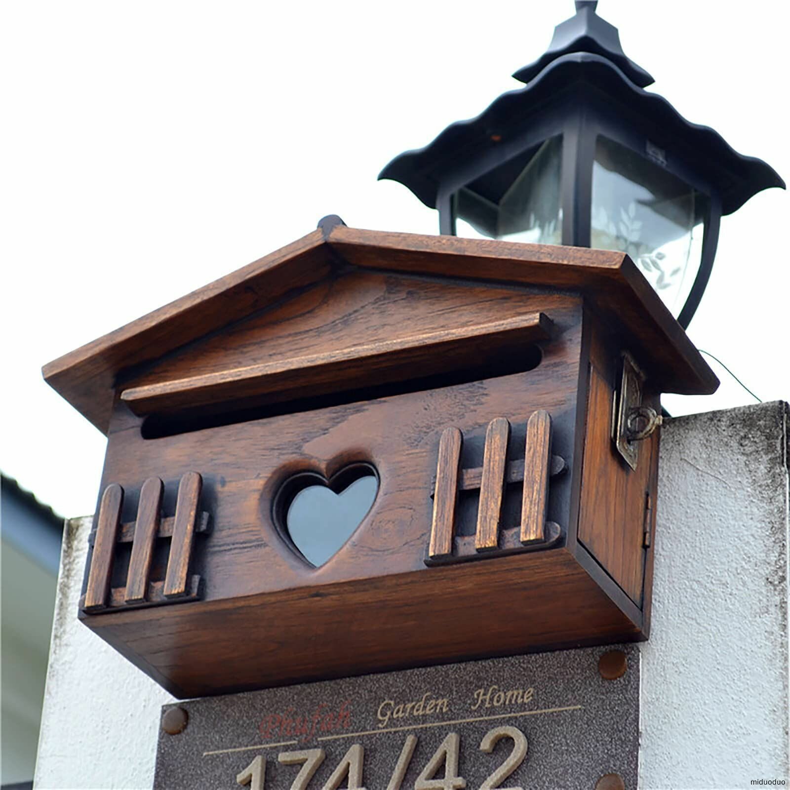 Почтовый ящик 1 секц. 300 мм x 400 мм x 200 мм, темно-коричневый