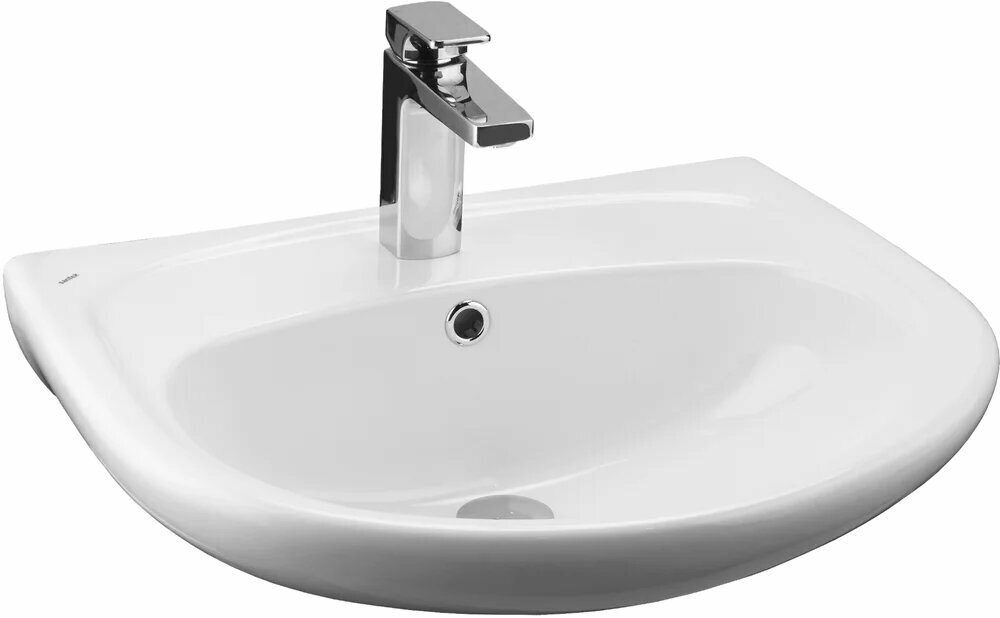Раковина подвесная Santek Анимо 1. WH11.0.508 58 подвесная, 58 см, фарфоровая, раковина для ванной, белая, полукруглая