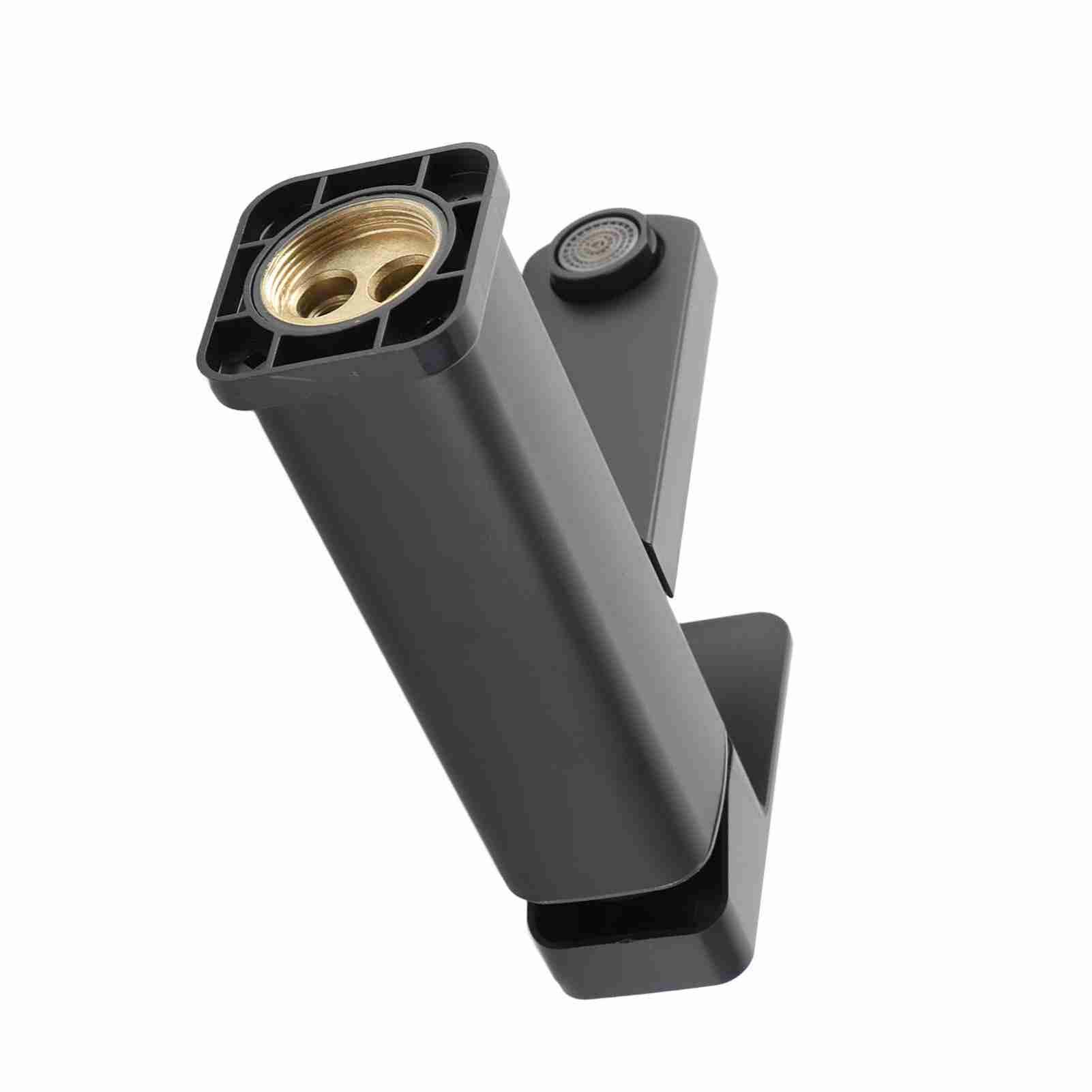 Смеситель для ванной комнаты с одним отверстием из нержавеющей стали, современный регулируемый смеситель для горячей и холодной воды, аксессуары для ванной комнаты, черный