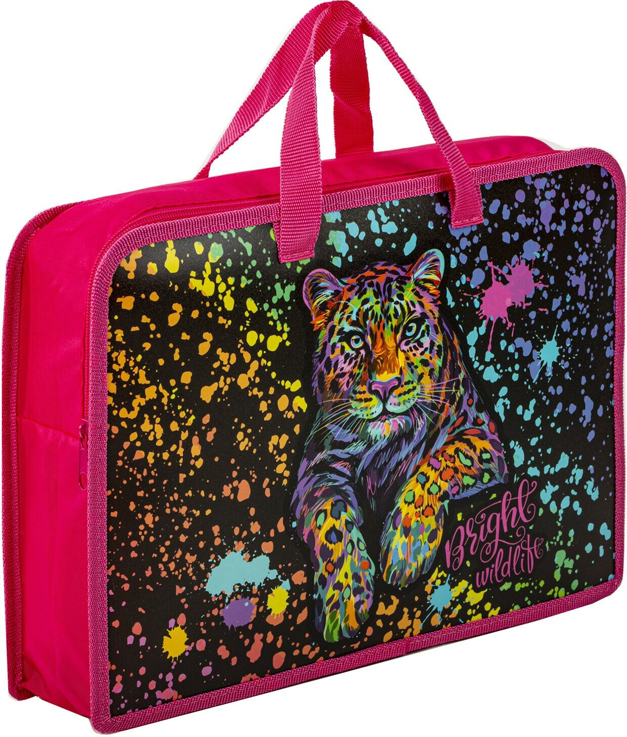 Папка на молнии с ручками Bright wildlife, А4