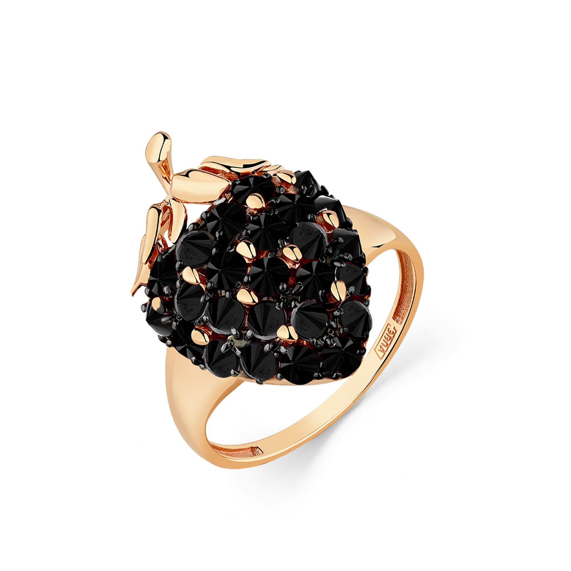 Кольцо, красное золото, 585 проба, шпинель