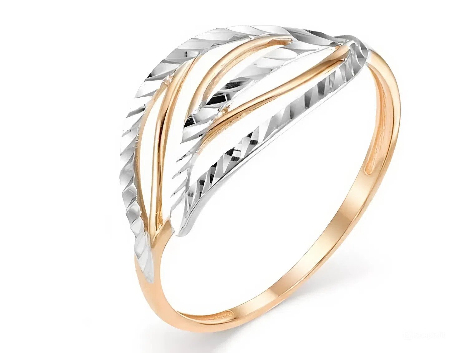 Кольцо, красное золото, 585 проба, родирование, гравировка