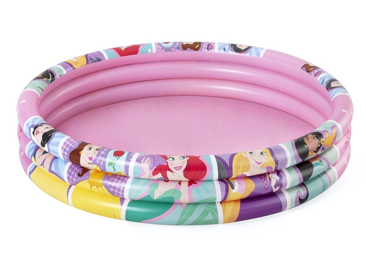 Бассейн детский 122х25см, 3 кольца, Disney Princess, безопасный и яркий