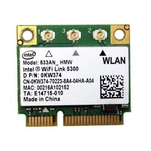 Wi-Fi Mini PCI-E Адаптер Intel Link 5300AGN HMW, 2.4/5 ГГц, 450 Мбит/сек, Сетевая Карта для Ноутбука