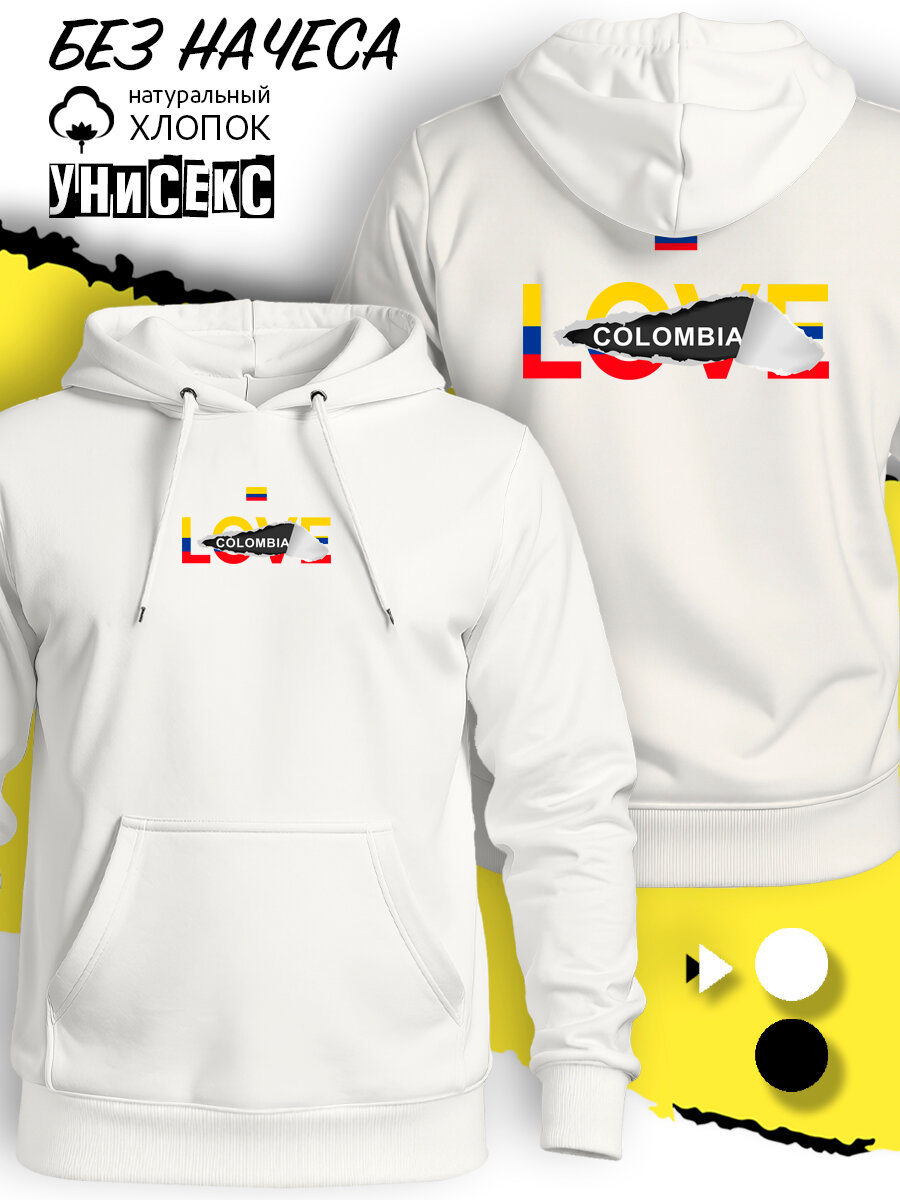 Худи Толстовка свитшот флаг Колумбии Colombia