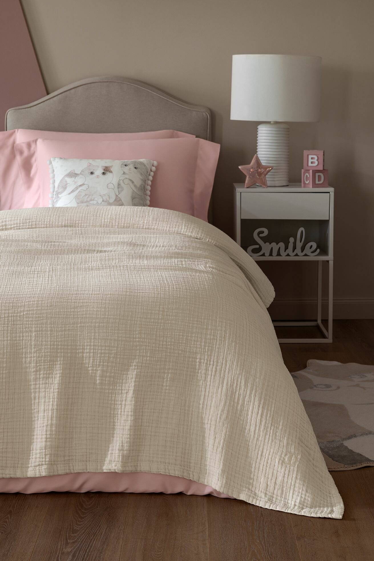 Togas Покрывало детское 150х200 "Лами" муслин, хлопок, экрю