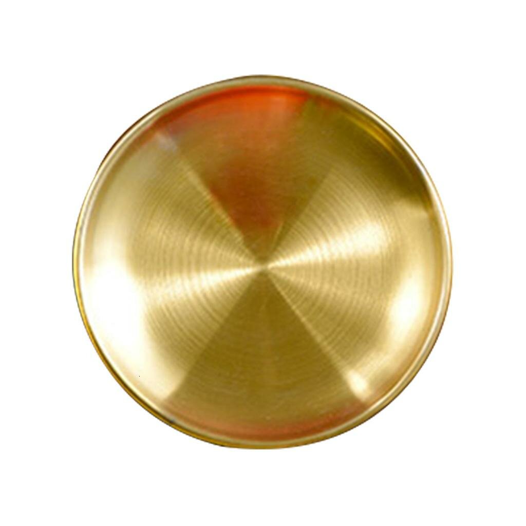 Круглое обеденное сервировочное блюдо из нержавеющей стали, поднос для торта, тарелки для стейков в западном стиле для закусок на походной кухне