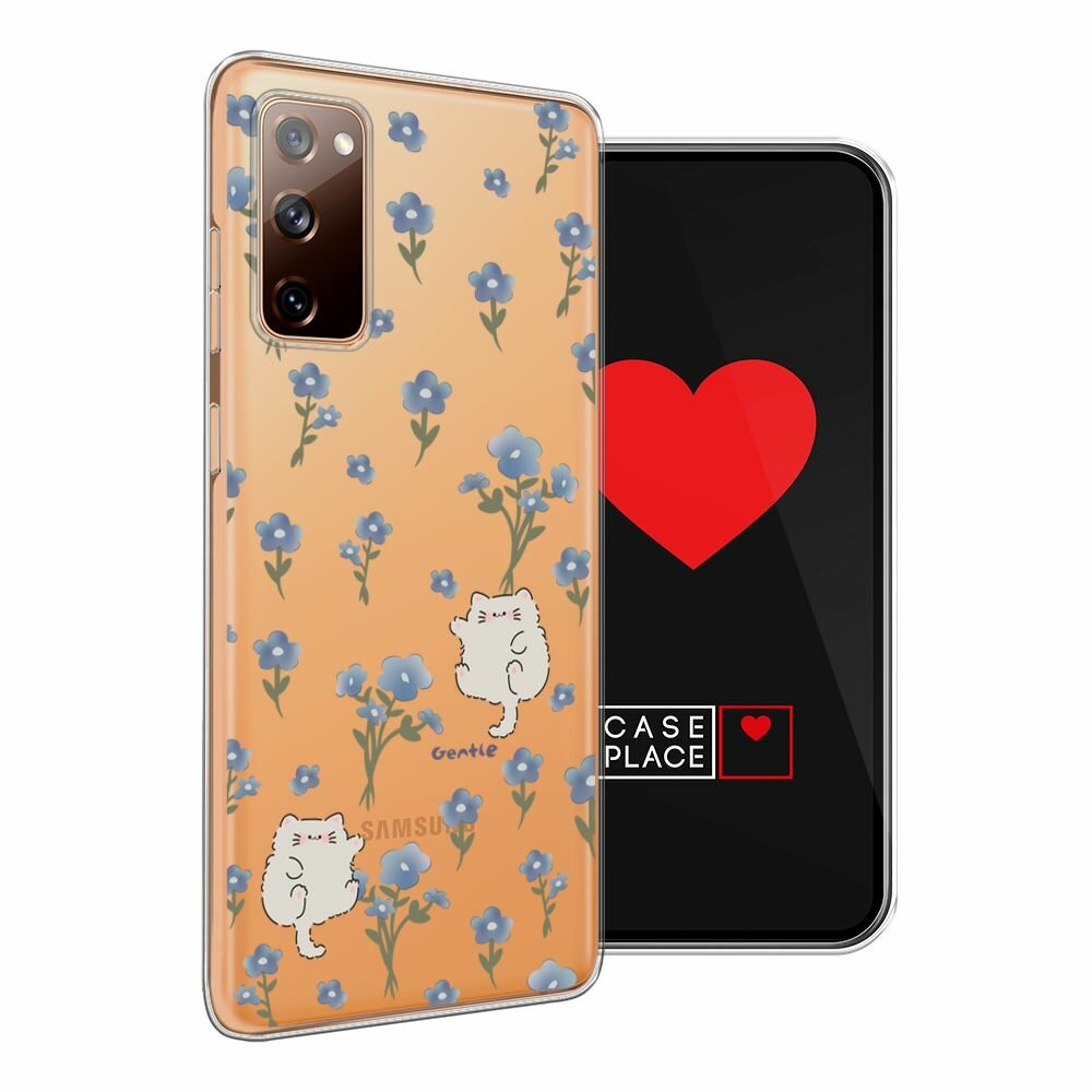 Чехол на Samsung Galaxy S20 FE / Самсунг Галакси S20 FE с принтом "Gentle cats", прозрачный — фото 1