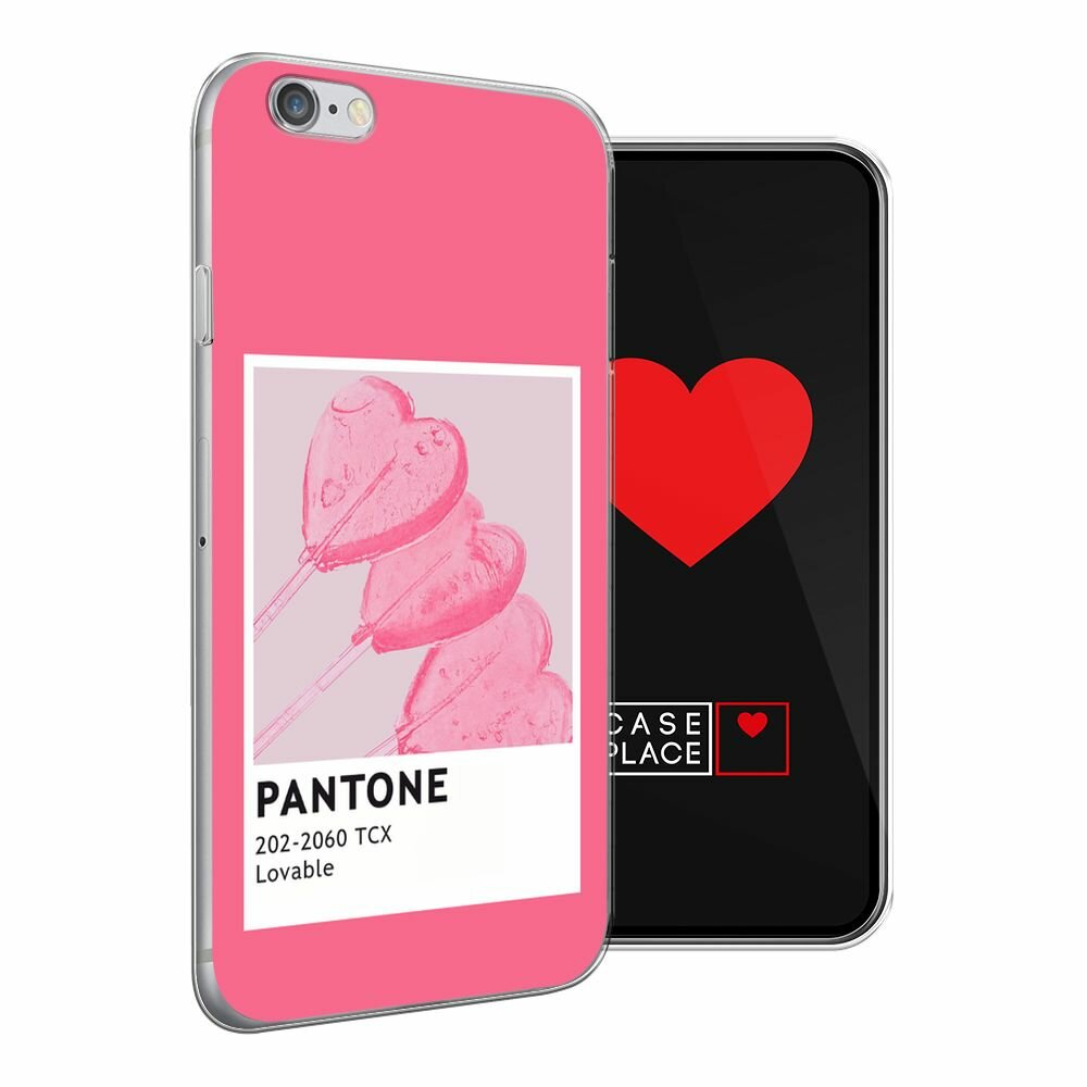 Чехол на Apple iPhone 6 / Айфон 6 с принтом "Pantone Lovable 1 - 14 февраля" — фото 1