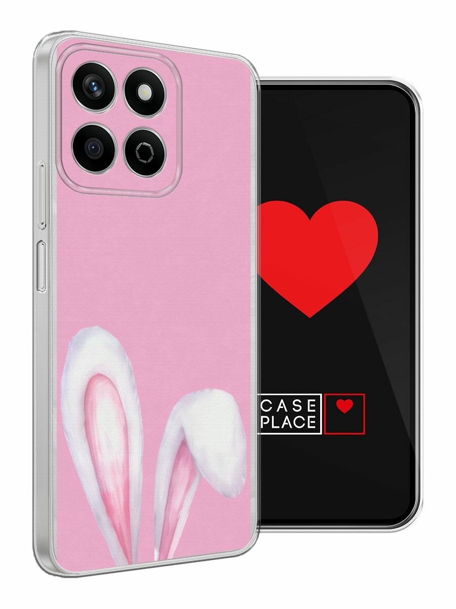 Силиконовый чехол на Honor X7c / Хонор X7c с принтом "Кроличьи уши 1" — фото 1