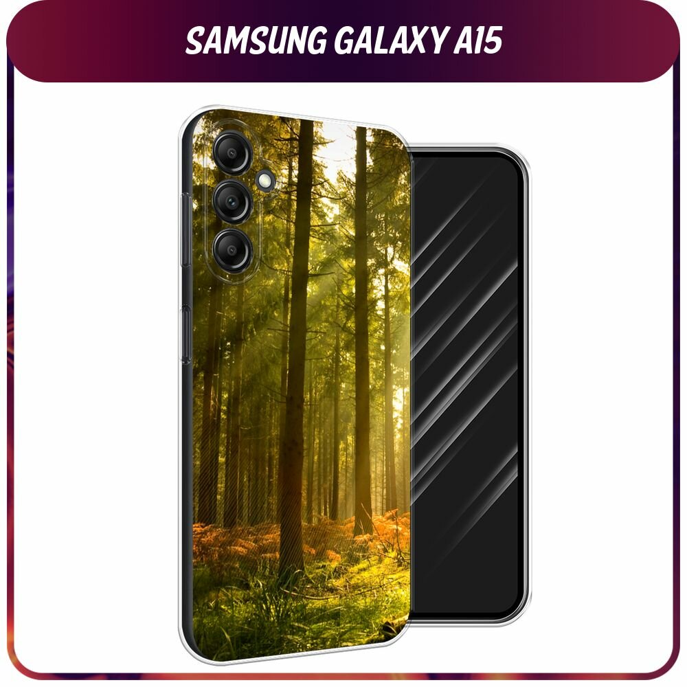 Силиконовый чехол на Samsung Galaxy A15 / Самсунг А15 с принтом "Лес 7"