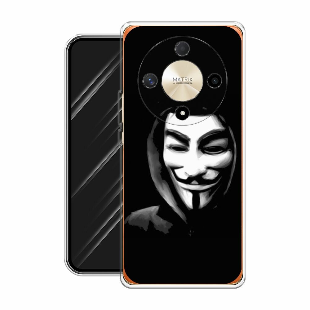 Силиконовый чехол на Honor X9b / Хонор X9B с принтом "Анонимус" — фото 1