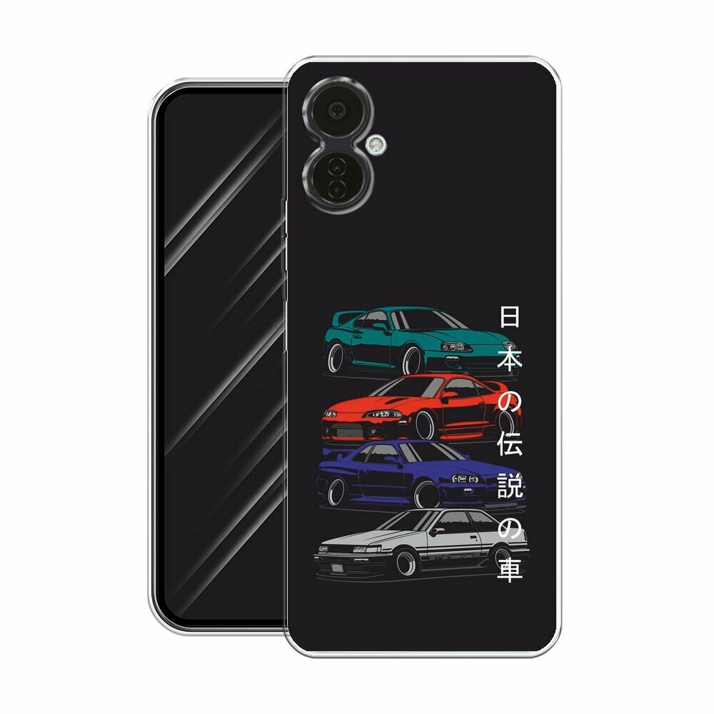 Чехол на Tecno Camon 19 Neo / Техно Камон 19 Нео с принтом "JDM Legend cars" — фото 1