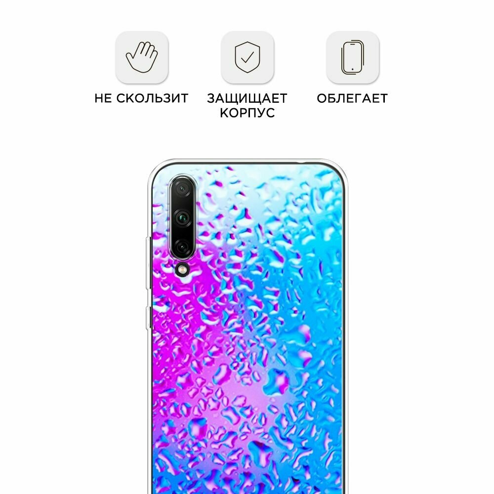 Силиконовый чехол на Honor 30i / Хонор 30i с принтом "Капли на стекле" — фото 1