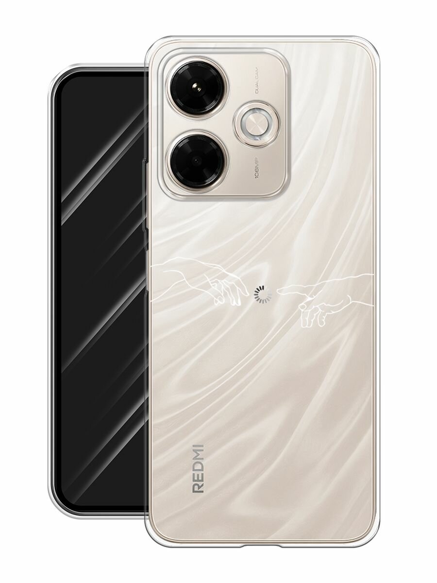 Чехол на Xiaomi Redmi 13X / Сяоми Редми 13X с принтом "Загрузка творения", прозрачный — фото 1