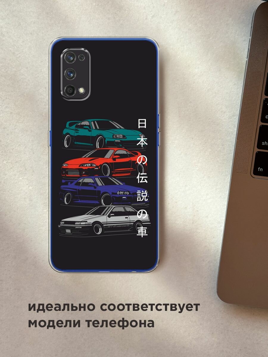 Чехол на Realme 7 Pro / Реалми 7 Про с принтом "JDM Legend cars" — фото 1