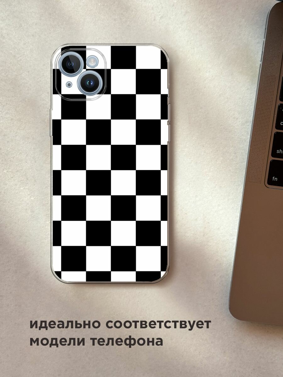 Чехол на Apple iPhone 14 / Айфон 14 с принтом "Шахматная доска" — фото 1