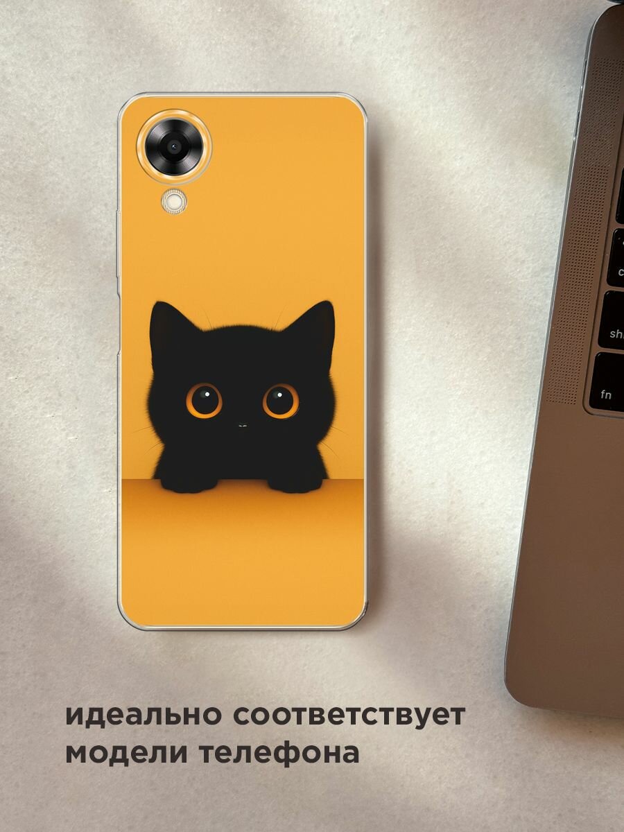 Чехол на Oppo A17K / Оппо A17K с принтом "Контрастный котик" — фото 1
