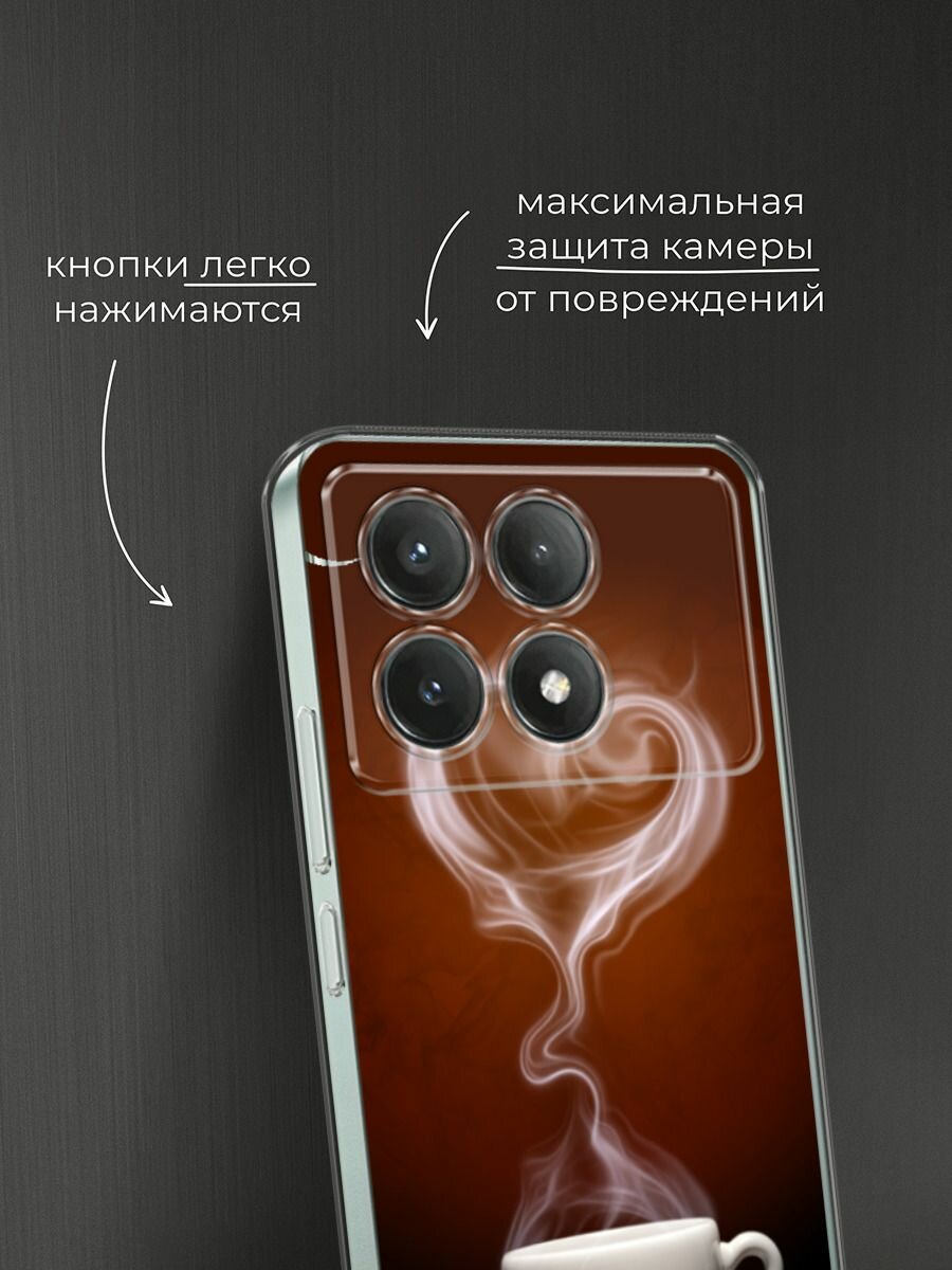 Чехол на Xiaomi Poco X6 PRO 5G / Поко X6 Про 5G с принтом "Кофейная любовь" — фото 1