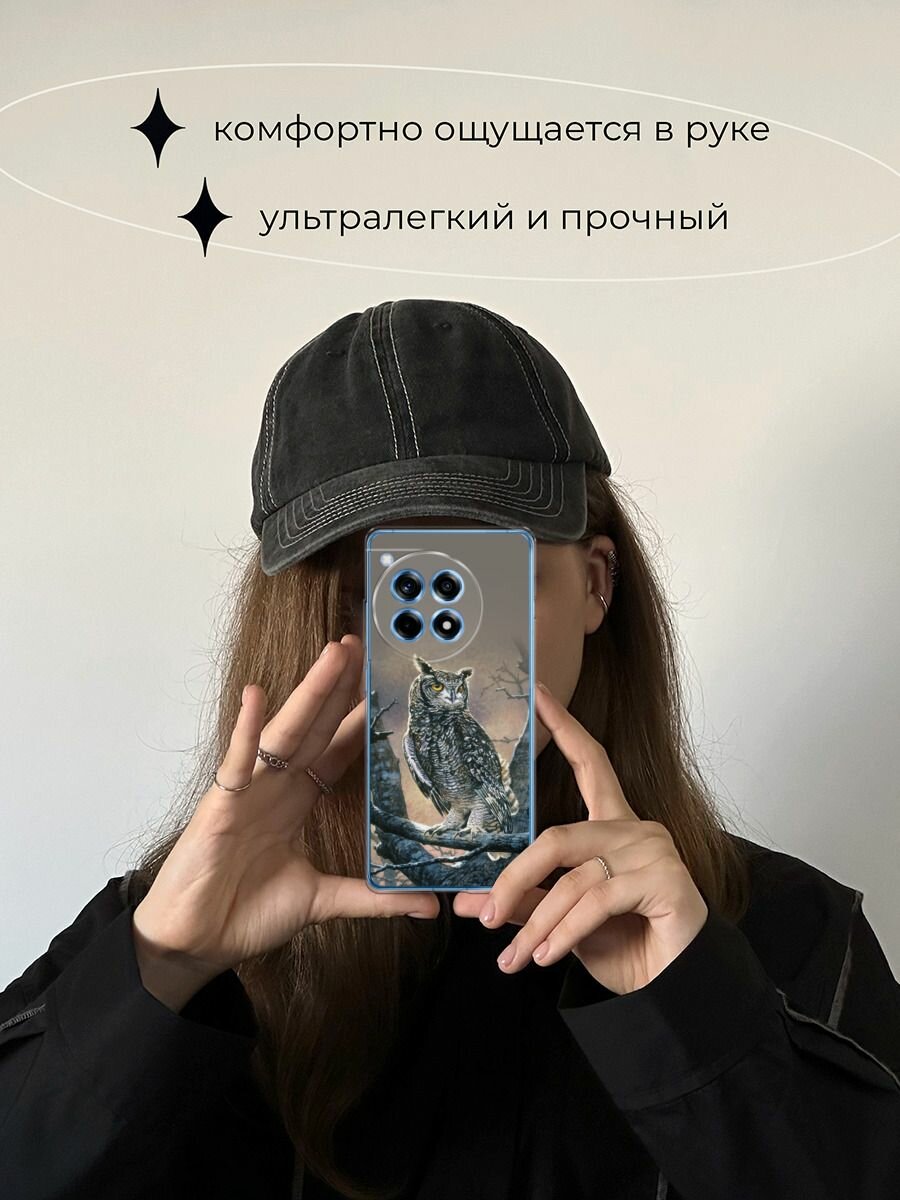 Чехол на OnePlus Ace 3/12R / Ван Плас Асе 3/12R с принтом "Сова арт 5" — фото 1