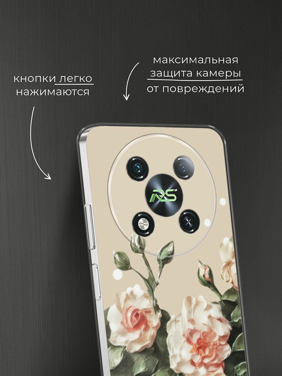 Чехол на Itel RS4 / Ител РС4 с принтом "Цветочная картина 1" — фото 1