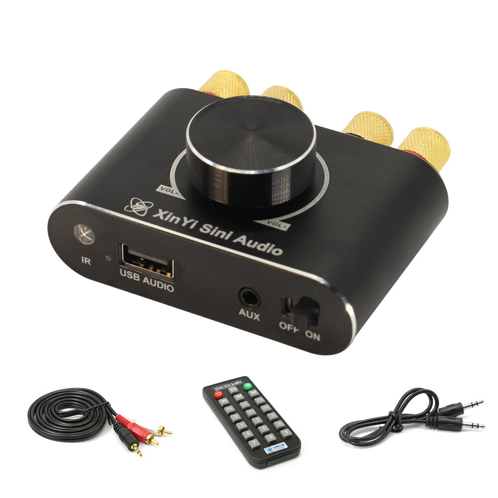 Беспроводной аудиоусилитель BT 5.1 мощностью 100 Вт + 100 Вт, портативный усилитель звука, усилитель для динамика автомобиля и дома