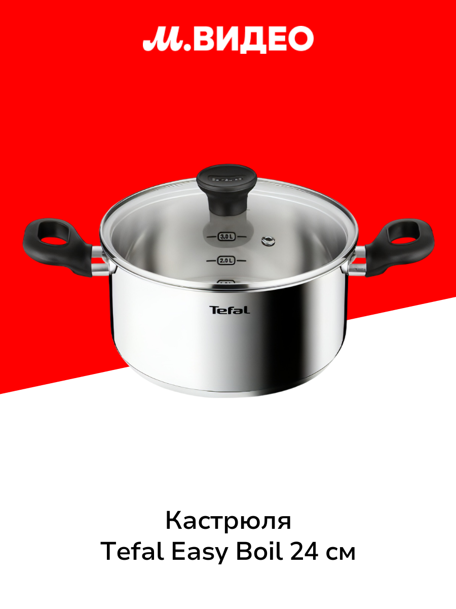Кастрюля Tefal Easy Boil 24 см с крышкой G7494674