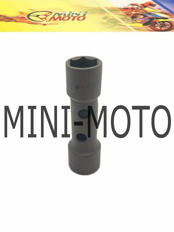 Свечной ключ (чёрный калёный) 4T (двухсторонний: 16мм и 18мм)