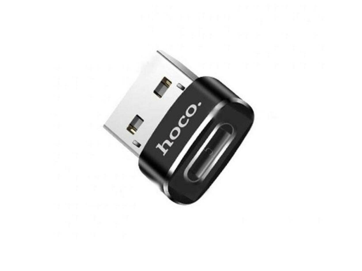 Адаптер hoco ua6 converter usb-a/type-c (Черный)