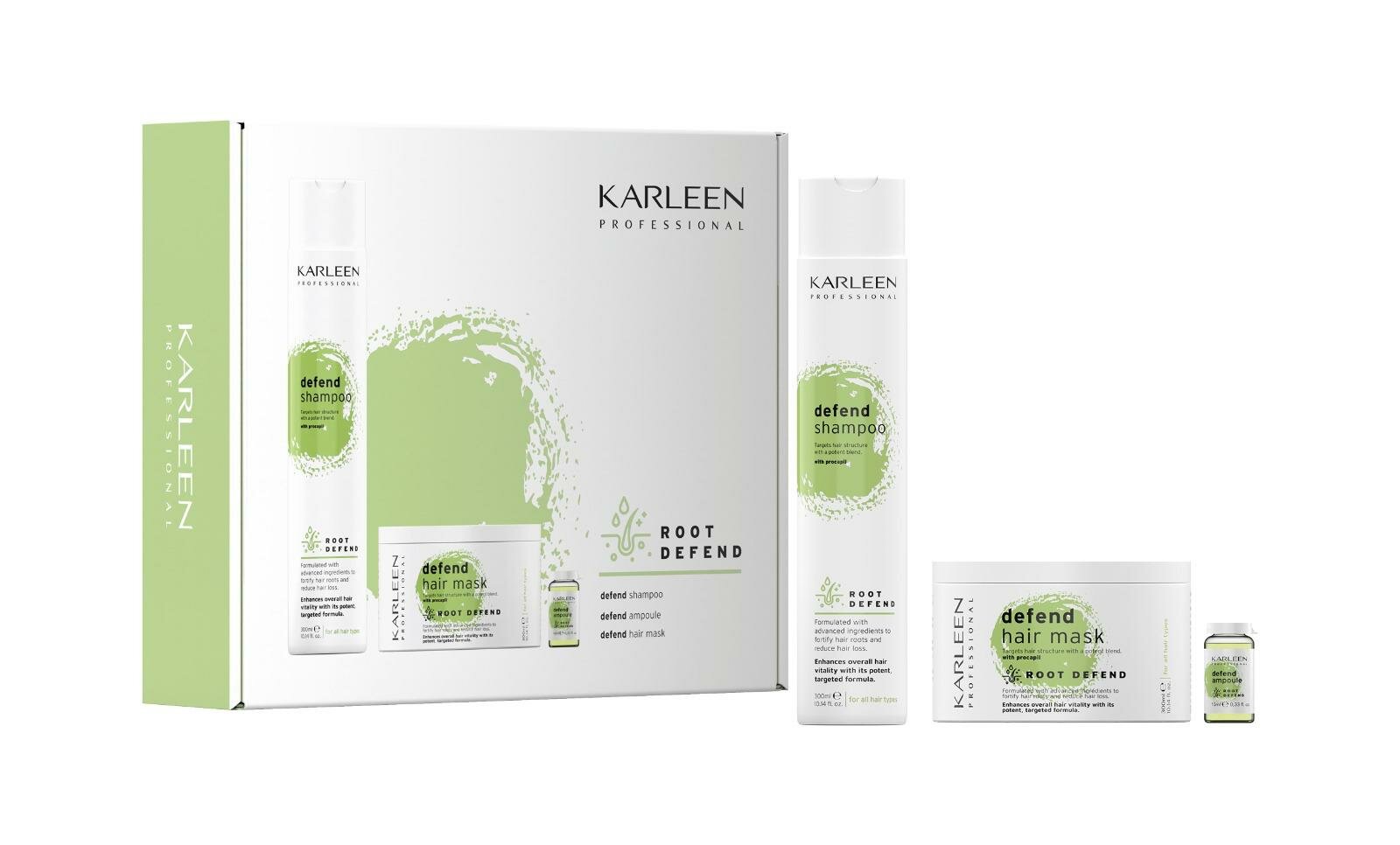 Набор для предотвращения выпадения волос Karleen Root Defend Hair Loss Prevention Set