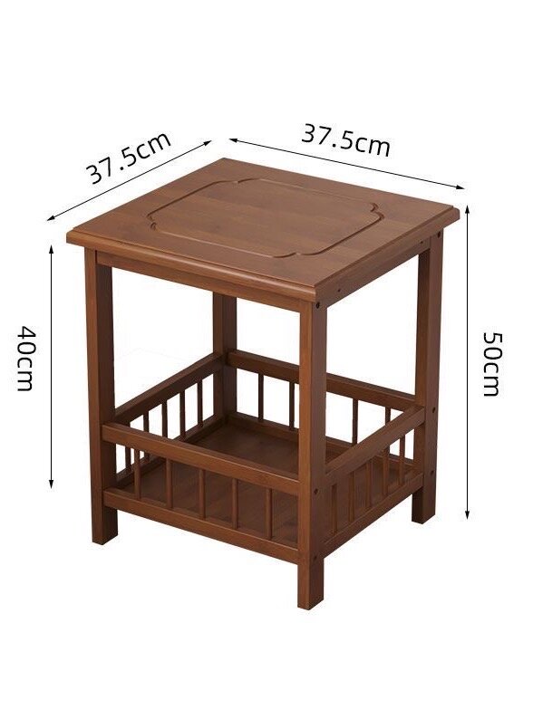 Китайский винтажный журнальный столик, материал — наньчжу (южный бамбук), коричневый, 37.5*50 см