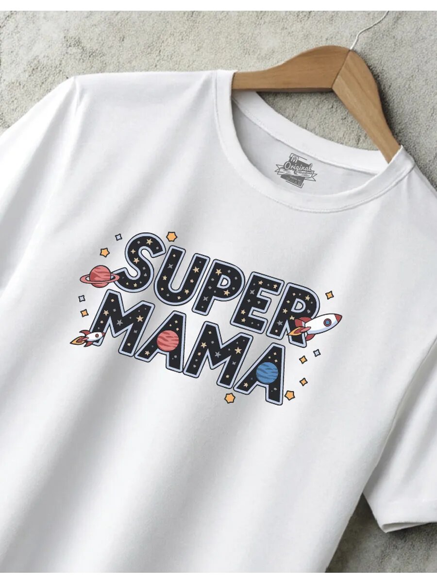 Футболка с принтом мама