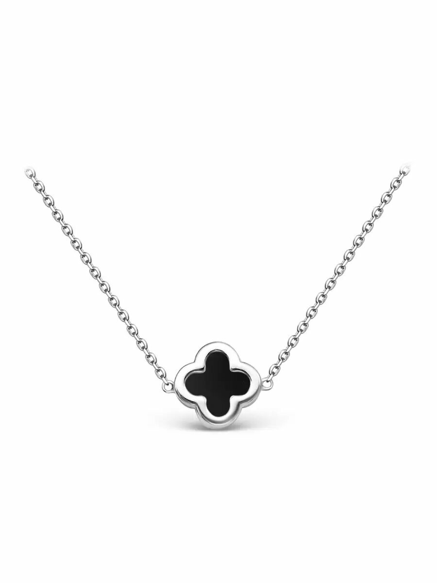 Колье, серебро, 925 проба, родирование, оникс