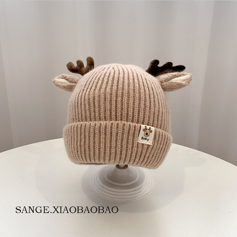 Детская шапка, осенне-зимняя шерстяная шапка для мальчиков, детская зимняя теплая пуловерная шапка для детей одного года, очень милая шапка
