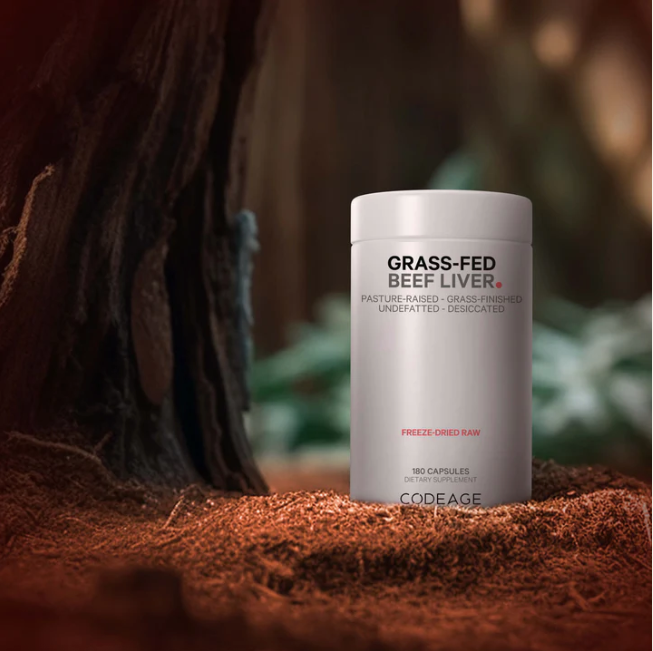 CodeAge, Говяжья печень травяного откорма, Grass-fed Beef Liver, 180 капсул
