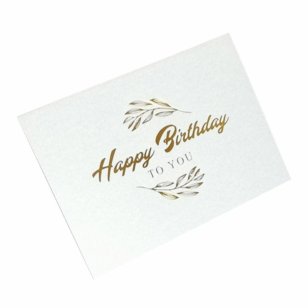 1 упаковка из 100 листов, поздравительная открытка с благодарностью-белая-с днем рождения