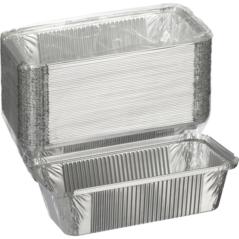 Форма алюминиевая прямоугольная, 865мл, 217x113x53мм (402-677) 50 шт/уп