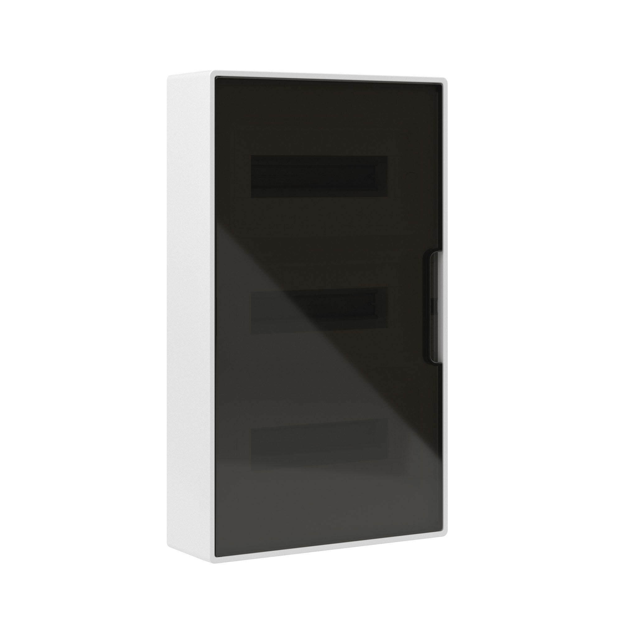 Распределительный щит DKC FRAME, настенный, 36 модулей, белый, тонированная дверца, 4 шины PEN на 8, 10 отверстий