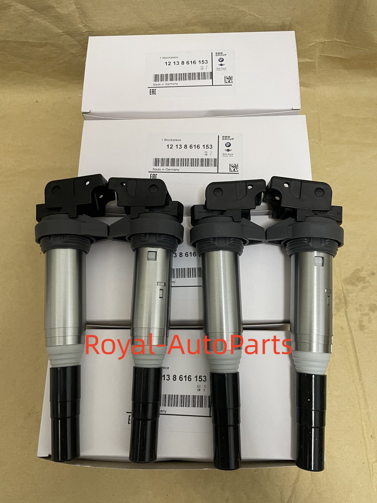 Катушка зажигания BMW БМВ 3, 5, 7, X3, X5, X6, Citroen Ситроен BERLINGO, C4, Peugeot Пежо 308, PARTNER 12138616153,4 шт.