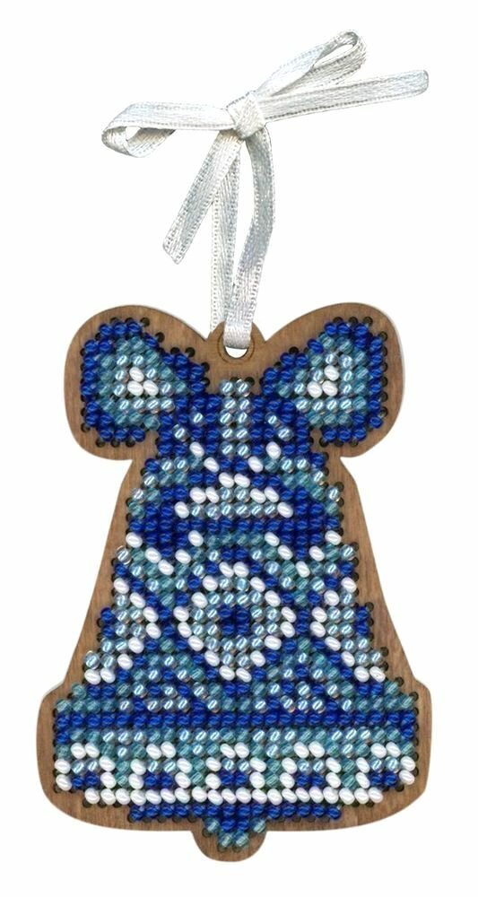 Набор для вышивания бисером Щепка "Ёлочная игрушка. Праздничный звон" 5x7 см, Украшения Новый Год