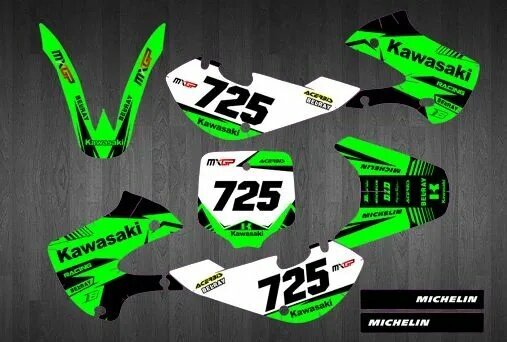 Применяется к Kawasaki 2000-2020 KX65 2000 2001 2002 2003.2018 2019 2020 Наклейка для мотоциклов