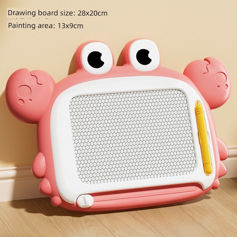 Базовая розовая магнитная доска для малышей, крупный размер, в комплекте 1 ручка, обучающая игрушка для 1-3 лет
