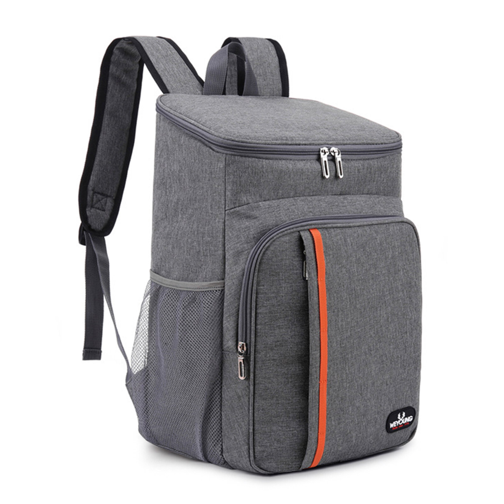 18L Cooler Backpack Waterproof Insulated Backpack Leak-Proof Soft Cooler Bag Large Capacity Gray для мужчин женщин для пикников кемпинга походов пляжа парка или дневных поездок, Материал: Плащок Оксфорд + Пена ПЭ + Фольга пэва, Объем: 18L, Размеры: