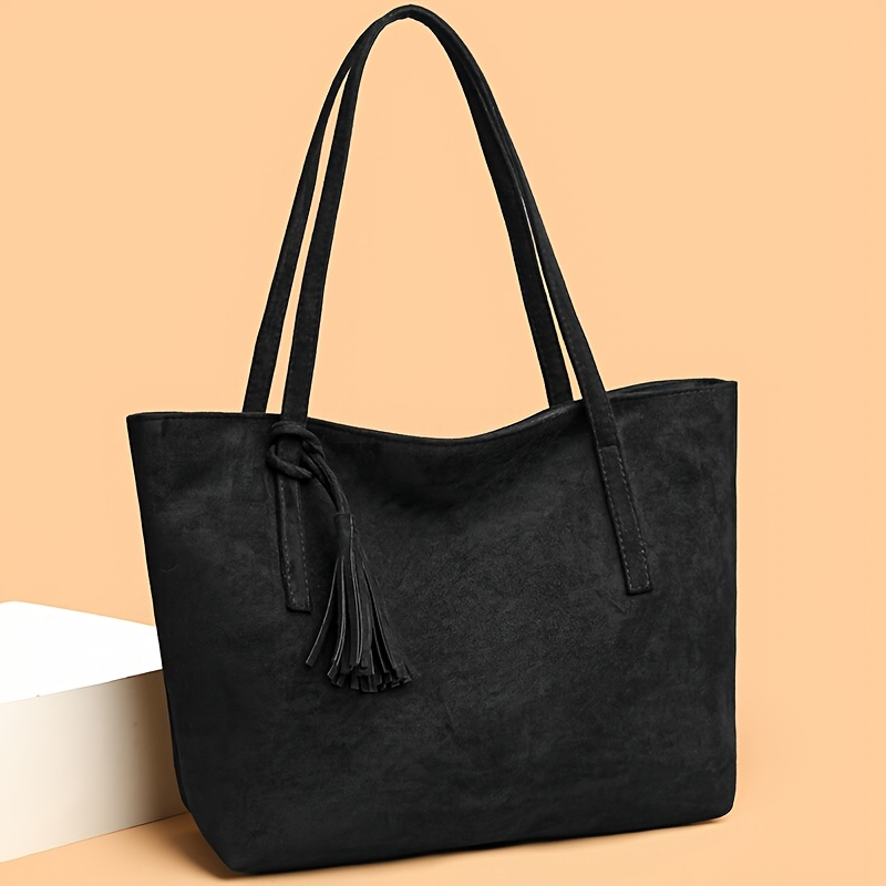 Новинка! Сумка-тоут женская ретро-стиль с кисточками — стильная для городских прогулок