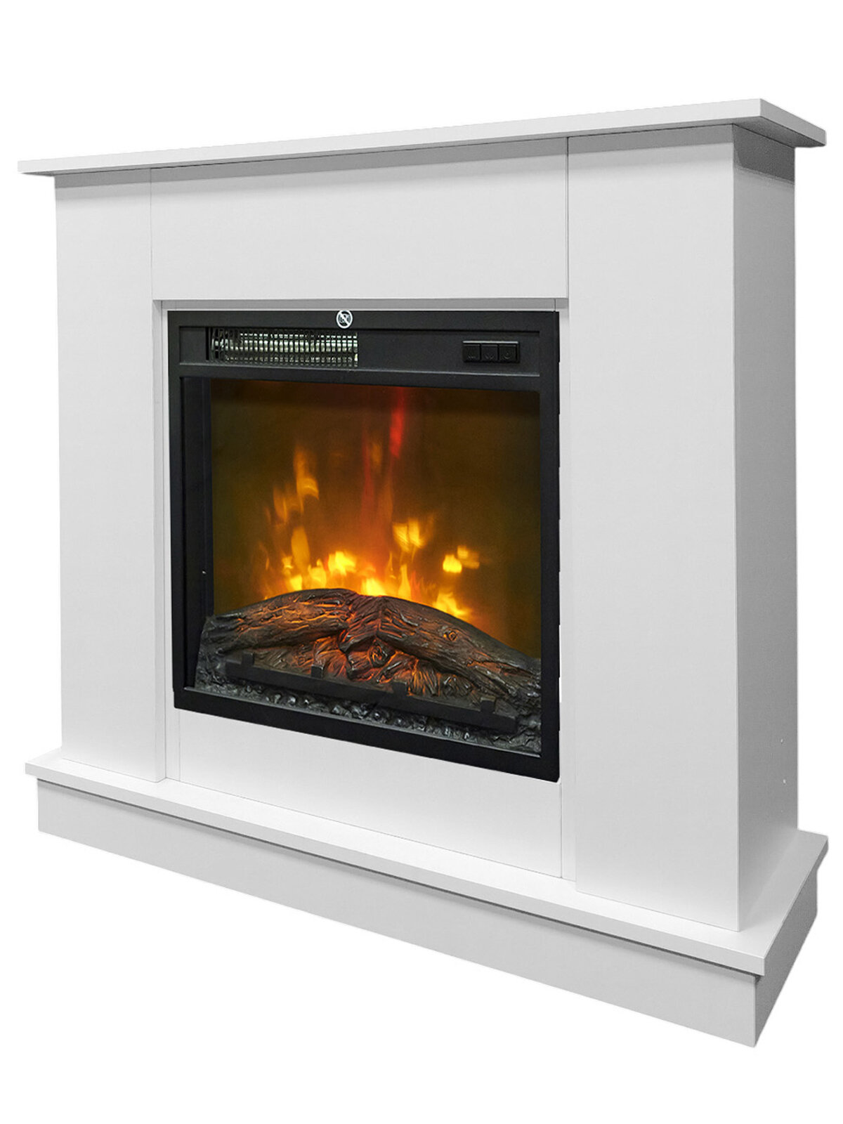 Камин электрический RealFlame Флора WT с очагом AMIX 18, пульт ДУ, обогрев, звуковой эффект (электрокамин)