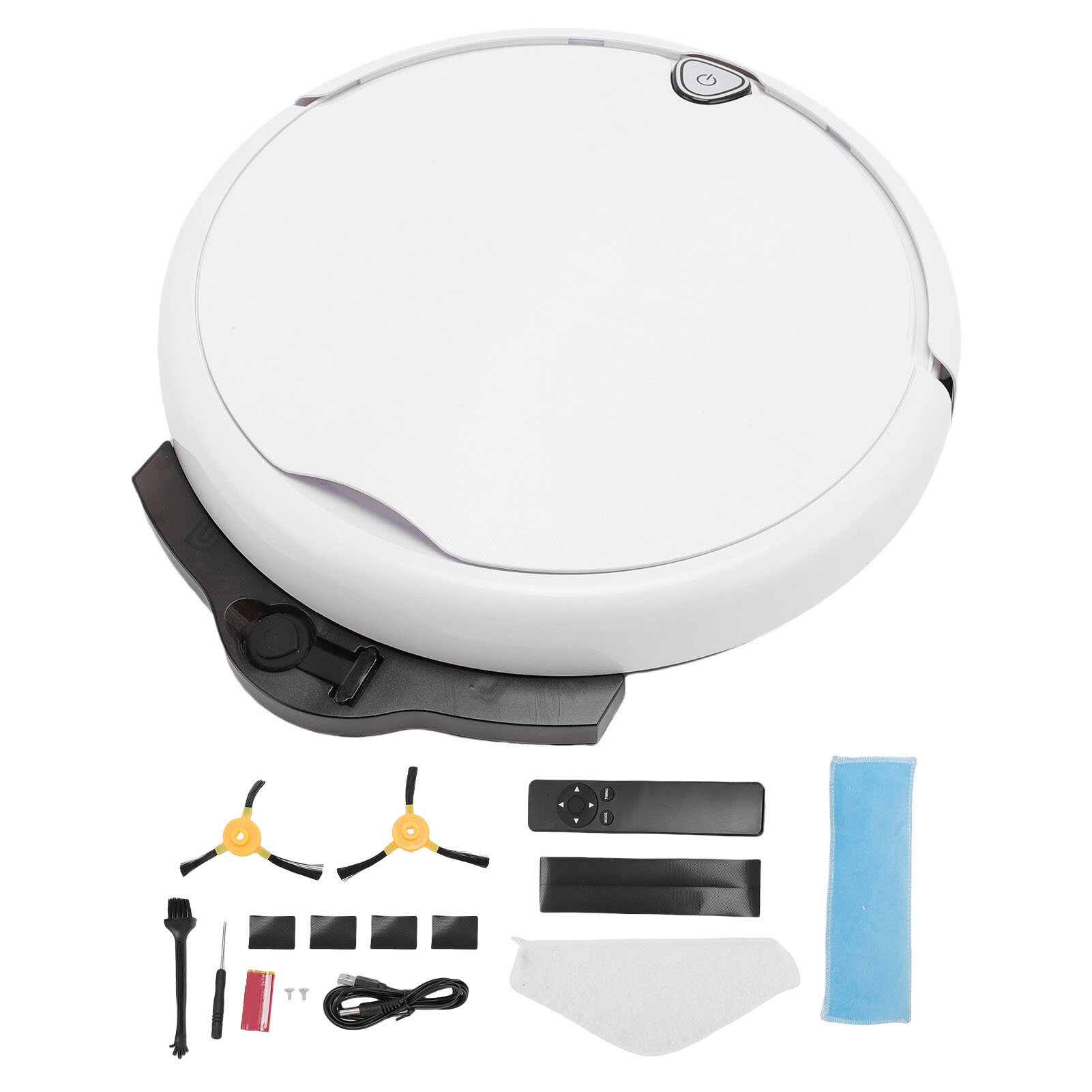 Робот-пылесос и швабра в сборе, мощность 2800 Па, полностью автоматический режим работы, управление через приложение и пульт дистанционного управления, перезаряжаемый от USB.