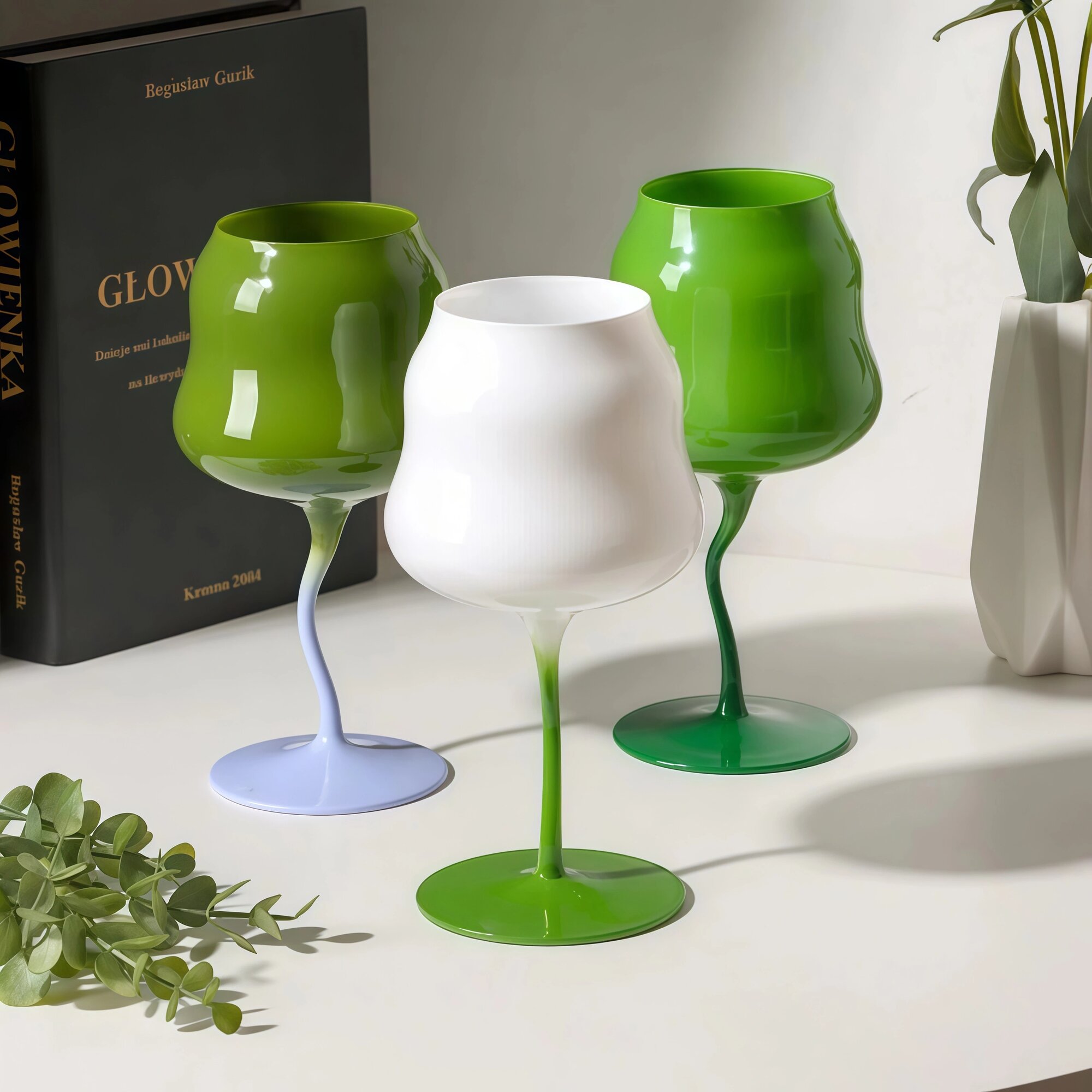 Набор фужеров "Без бренда", хрустальное стекло, для белого вина/коньяка/виски/коктейлей, 3шт