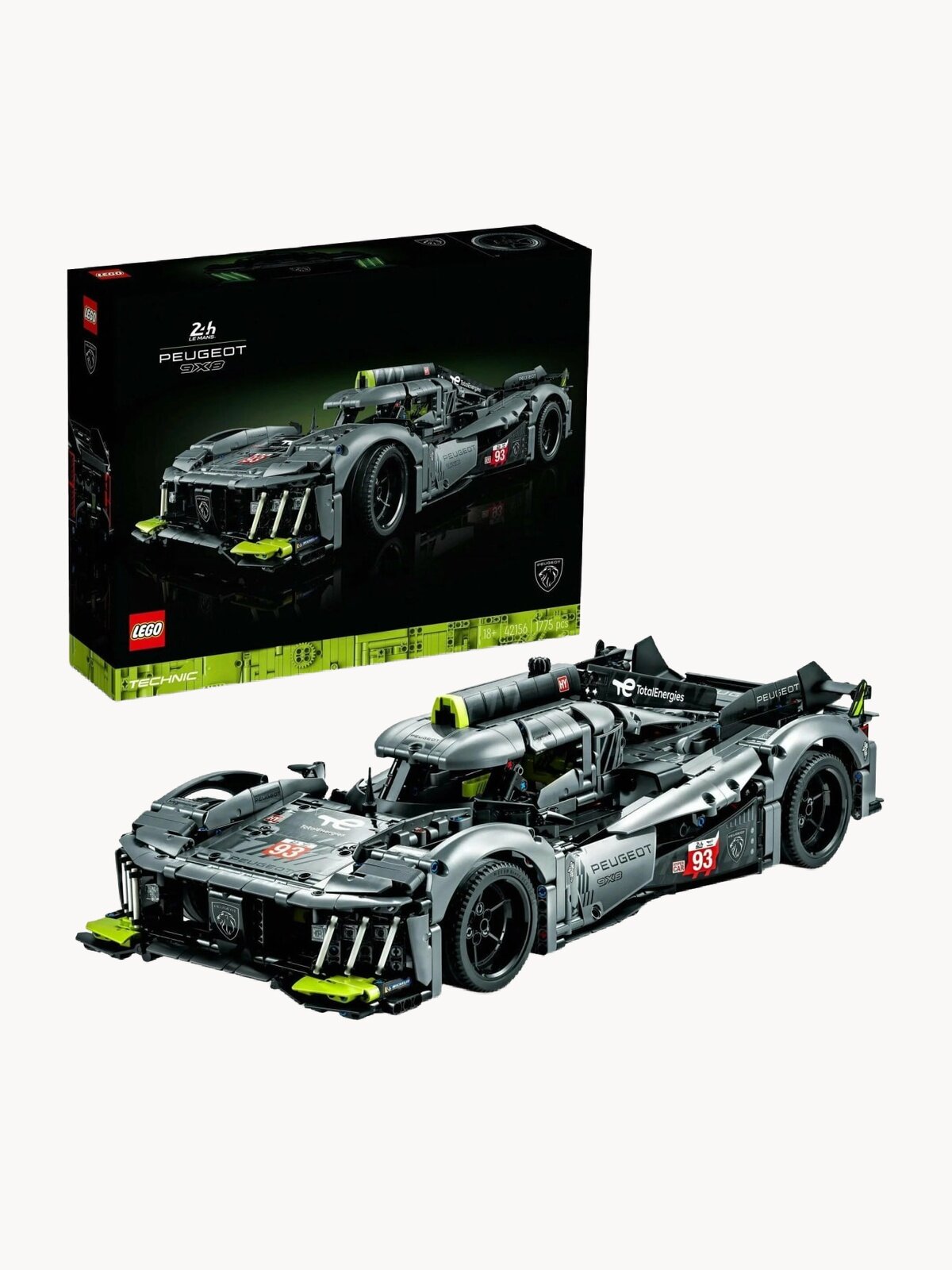 Конструктор LEGO Technic 42156 Гибридный гиперкар Peugeot 9x8 Hypercar, 1775 дет.