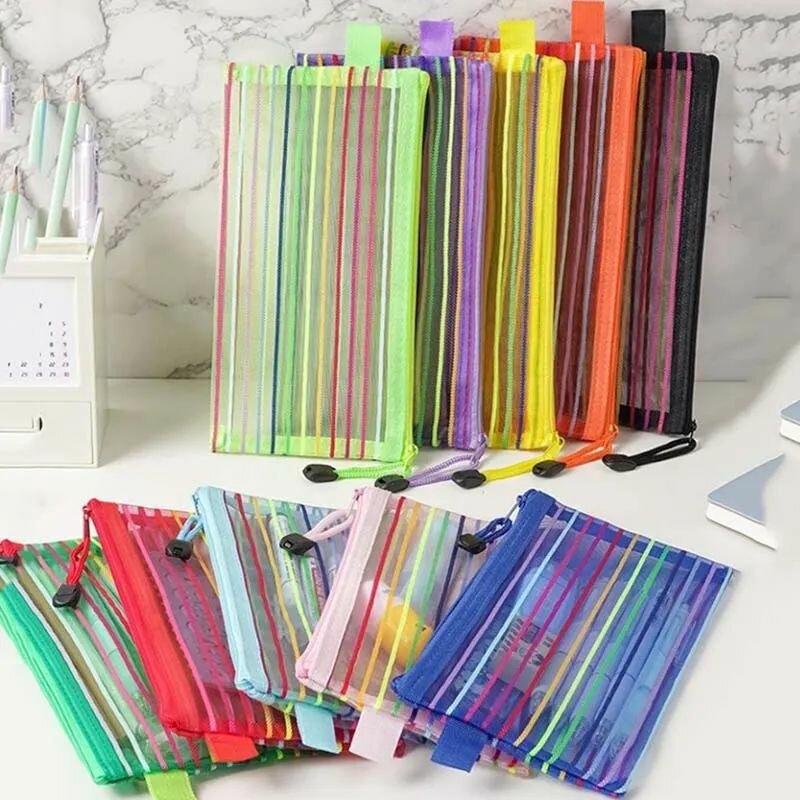 Радужная прозрачная сетчатая сумка